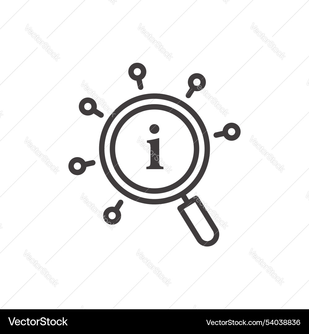 Information retrieval stroke icon in black Vector Image