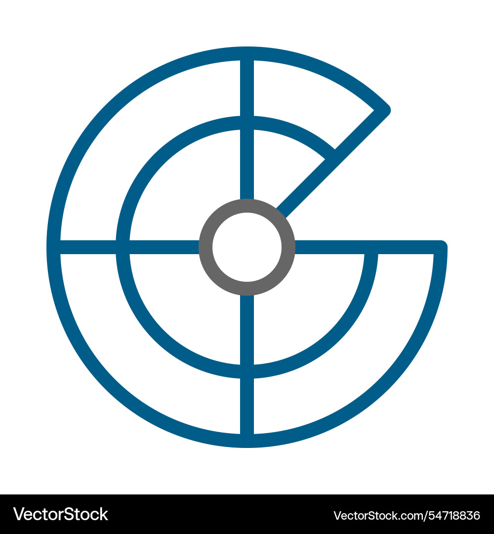 Radar chart icon concept of data analysis Vector Image