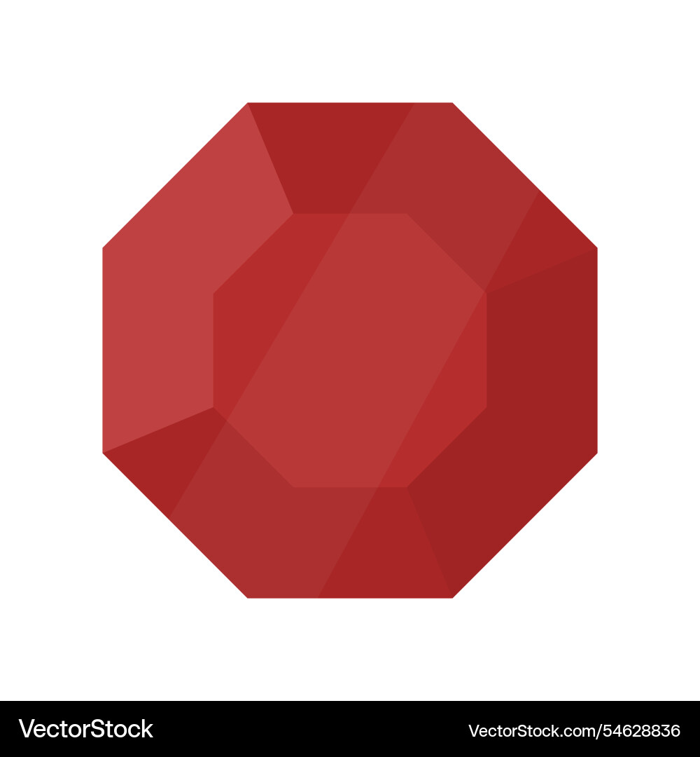 Ruby stone icon isolated on white background Vector Image