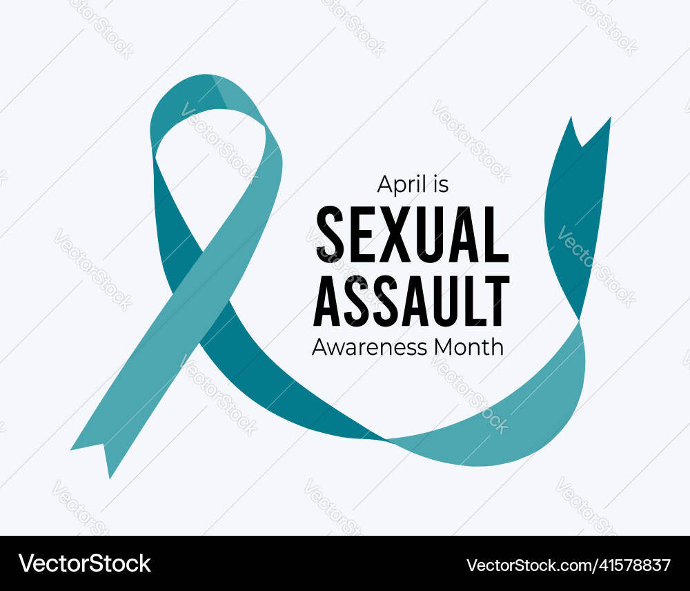 April is sexual assault awareness month Royalty Free Vector