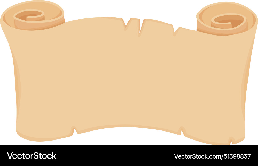 Cartoon ancient parchment scroll and old paper Vector Image