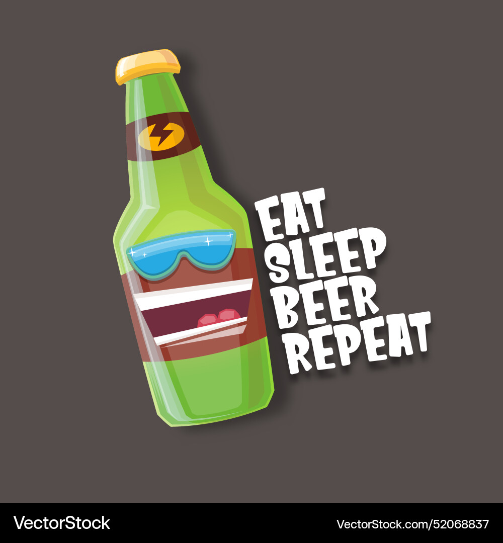 Eat sleep beer repeat concept Royalty Free Vector Image
