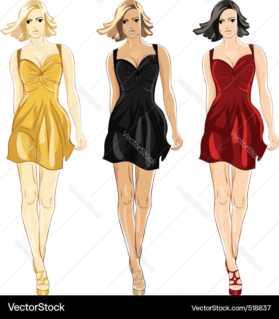 Fashion divas Royalty Free Vector Image - VectorStock