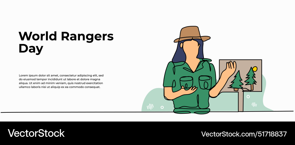 Forest guard gave Royalty Free Vector Image - VectorStock