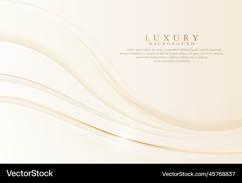 Luxury abstract curve on cream background Vector Image