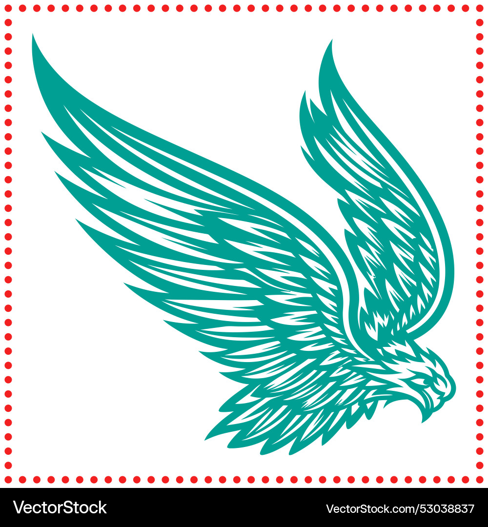 Stylized wing graphic perfect for tattoo Vector Image