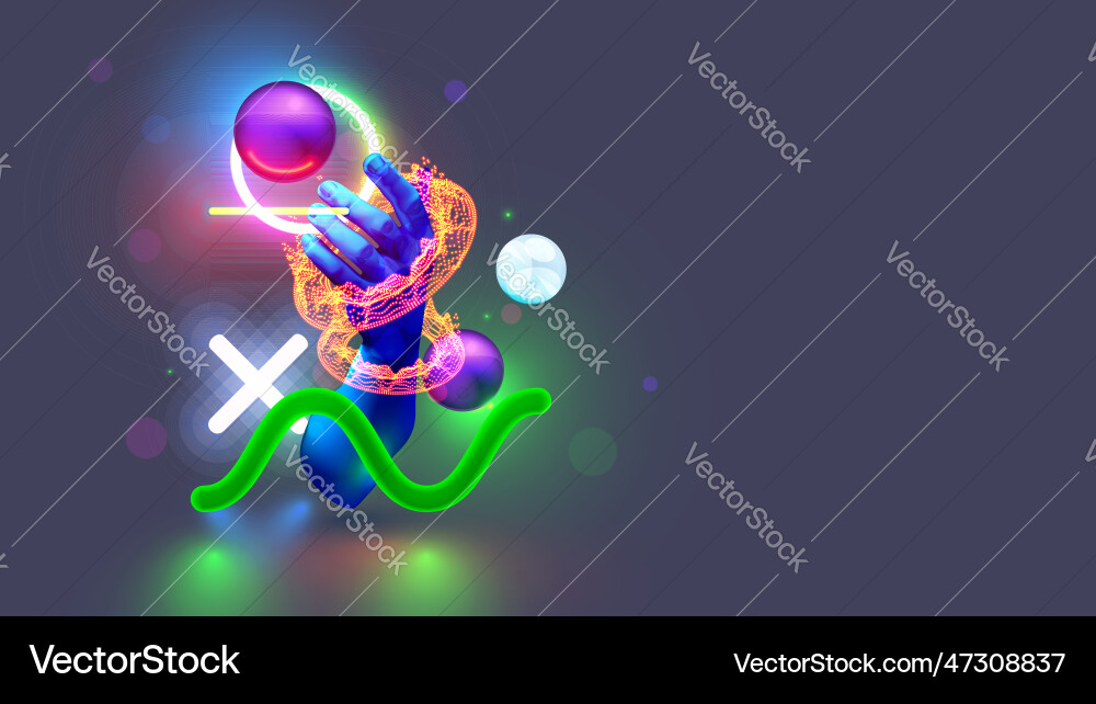 Technology background with abstract digital Vector Image