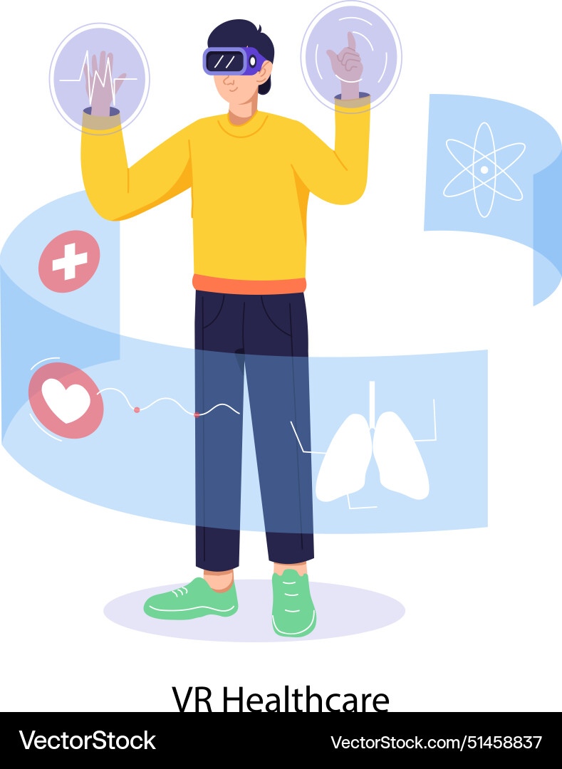 Vr healthcare Royalty Free Vector Image - VectorStock
