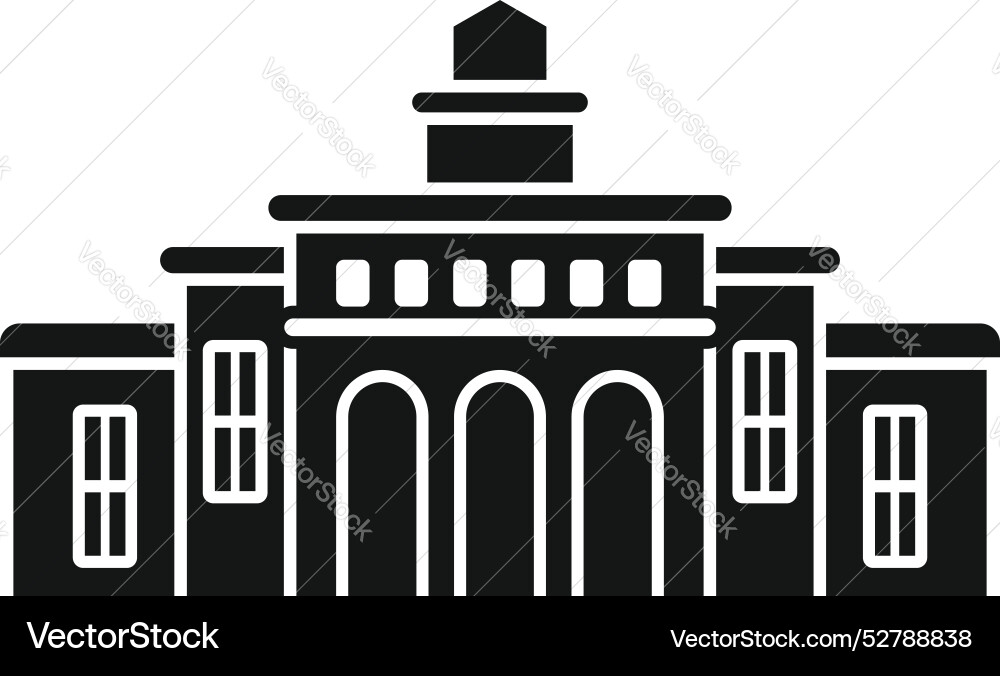 Big city hall building facade with columns Vector Image