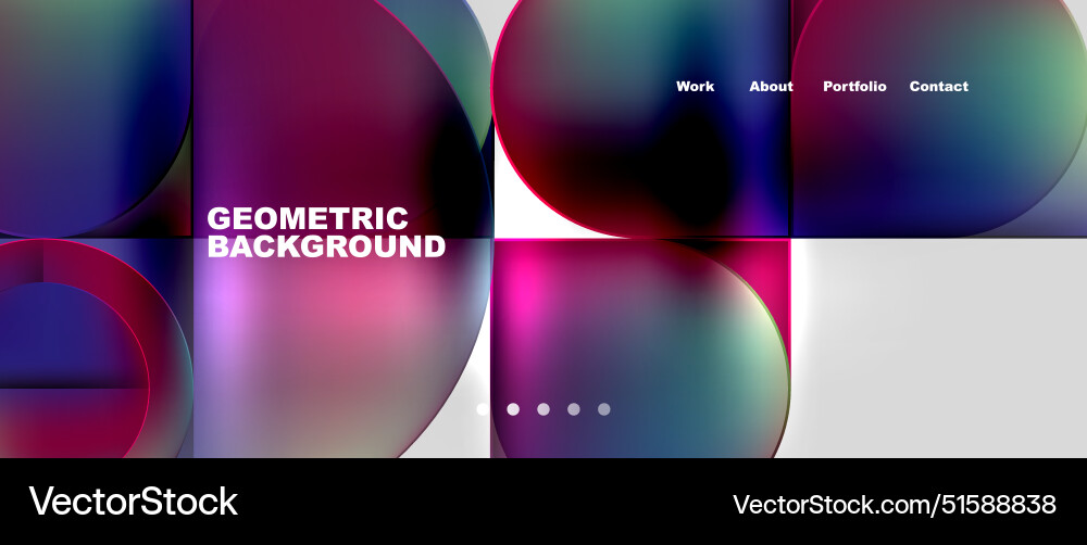 Circles and lines bright colorful geometry Vector Image