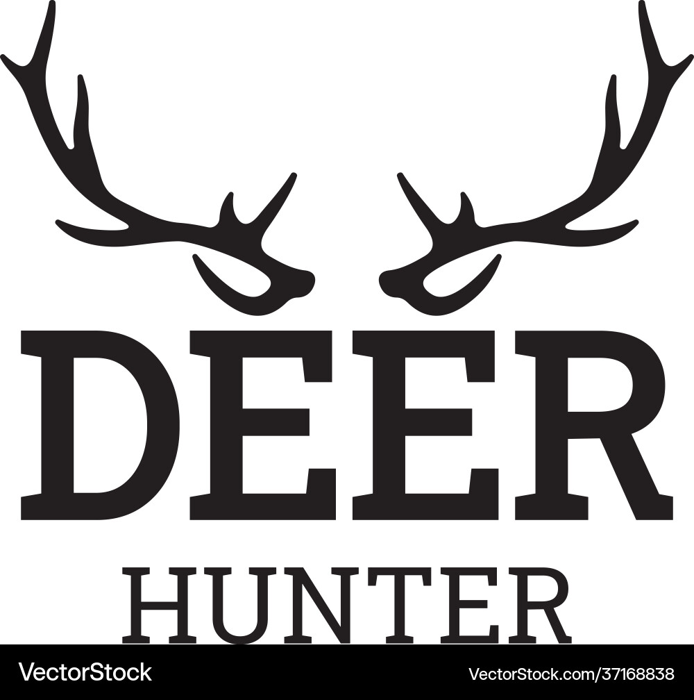 Deer hunter sign Royalty Free Vector Image - VectorStock