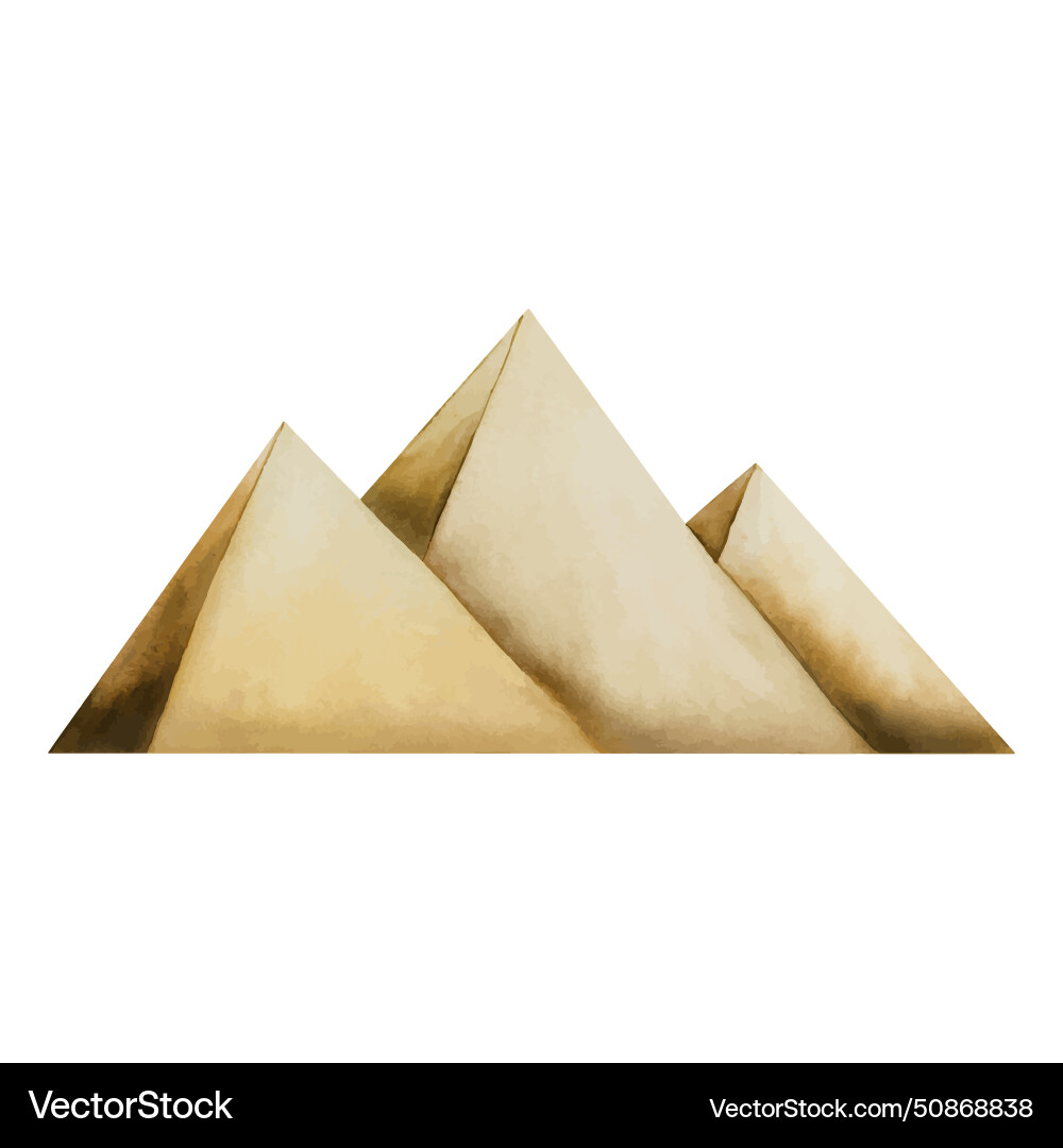 Egyptian giza pyramids in simple style Royalty Free Vector
