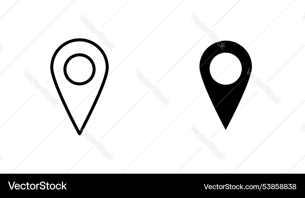 Gps icon set Royalty Free Vector Image - VectorStock