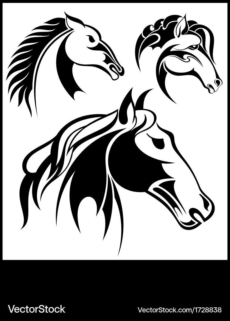 Horse tattoo Royalty Free Vector Image - VectorStock
