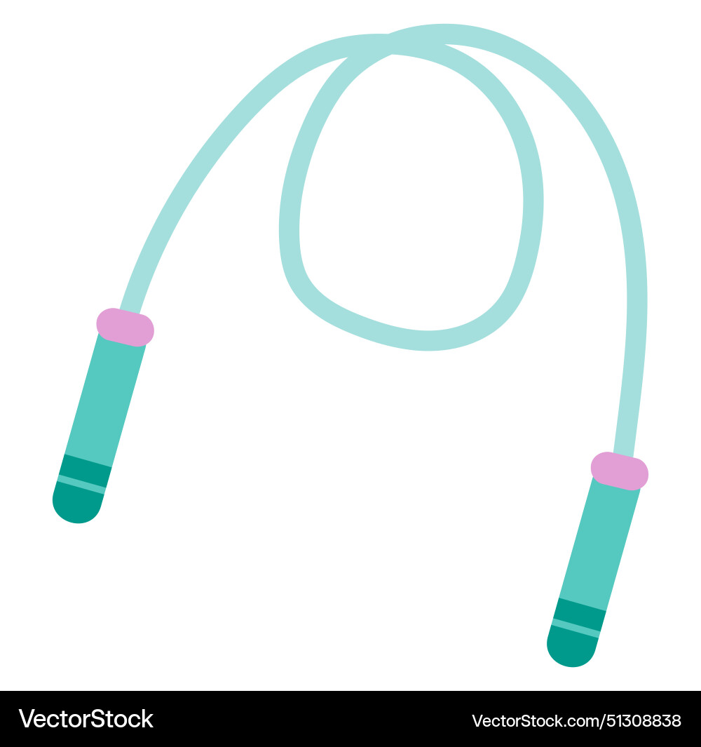Jumping rope in flat design gymnastic equipment Vector Image