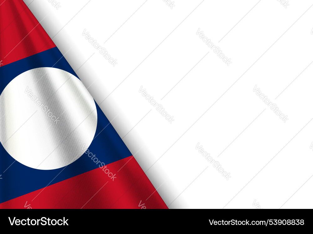Laos flag with original color Royalty Free Vector Image