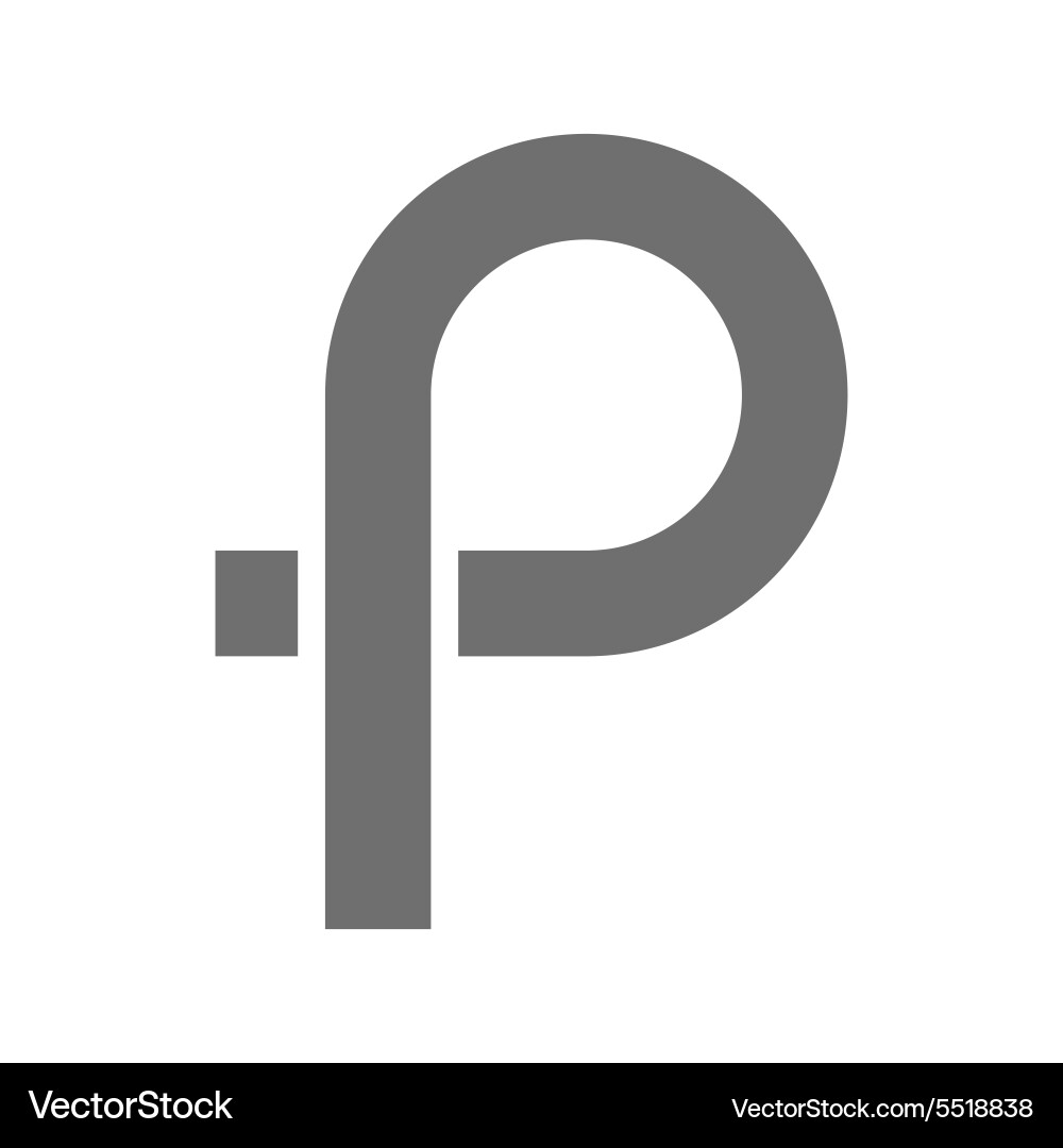 Letter p logo concept icon Royalty Free Vector Image