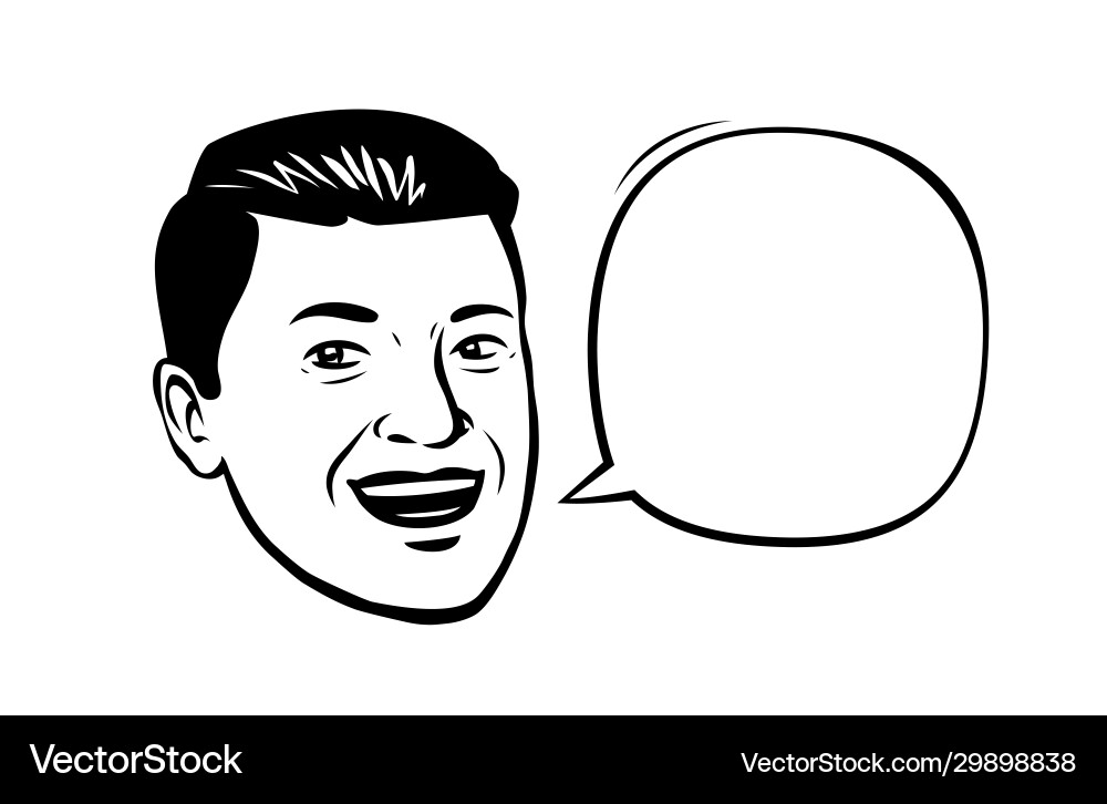 Male businessman talking Royalty Free Vector Image