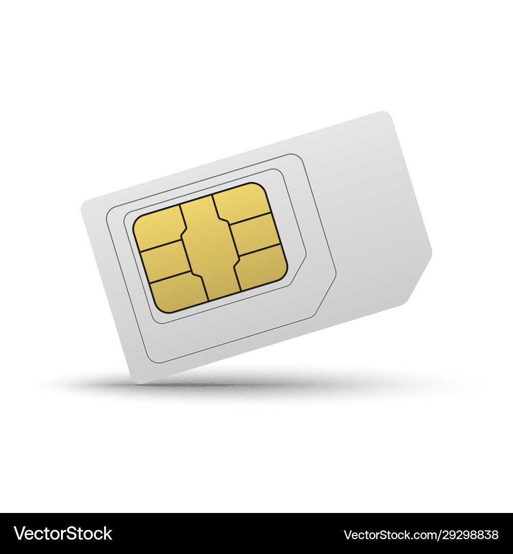 Mobile sim card Royalty Free Vector Image - VectorStock