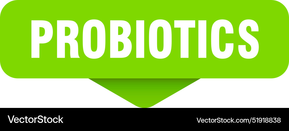 Probiotics sticker probiotics sign on transparent Vector Image