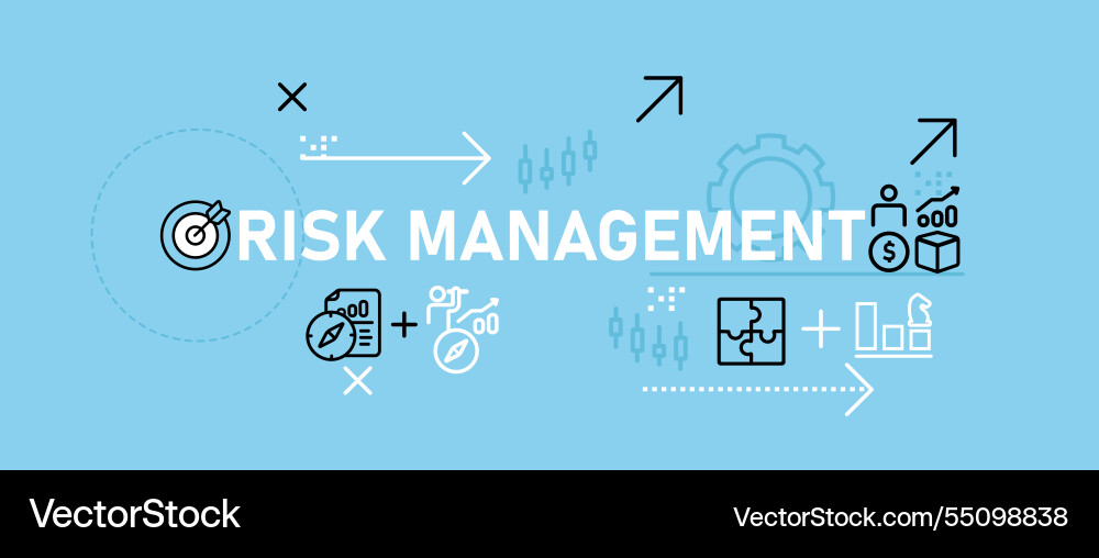 Risk management concept highlighting economic – Royalty-Free Vector ...