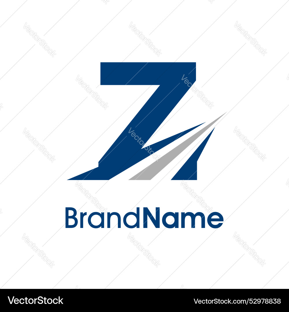 Simple initial z road logo Royalty Free Vector Image