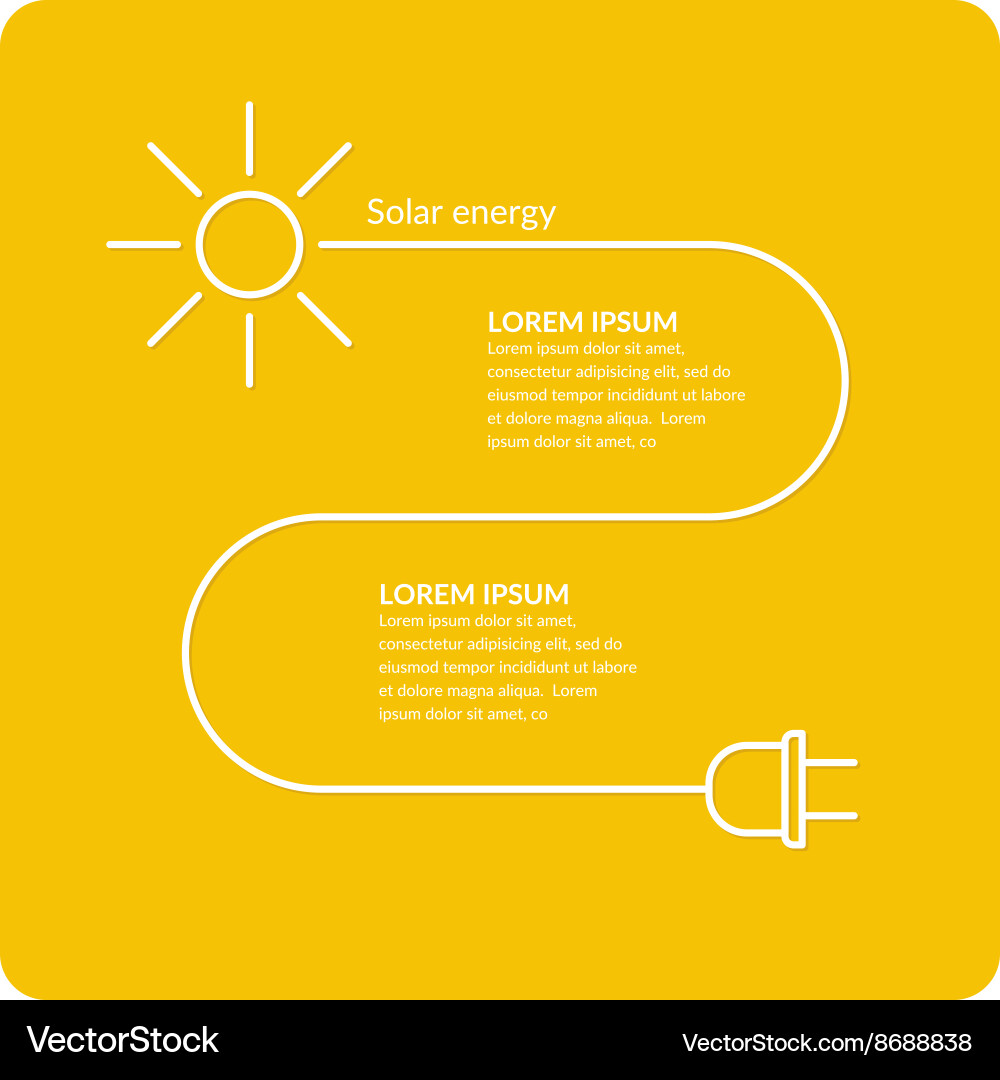 Solar energy Royalty Free Vector Image - VectorStock