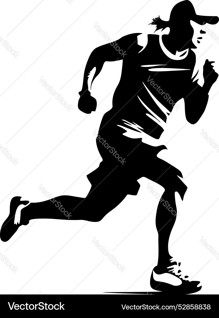 Sprint spectrum runner iconic emblem endurance Vector Image