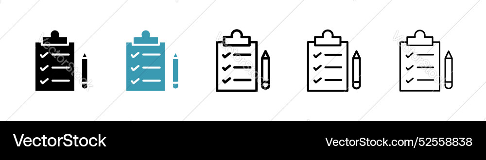 Survey icon set on white background Royalty Free Vector