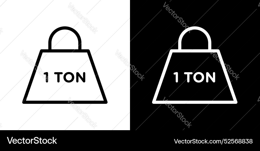 Tonne icon set on white background Royalty Free Vector Image