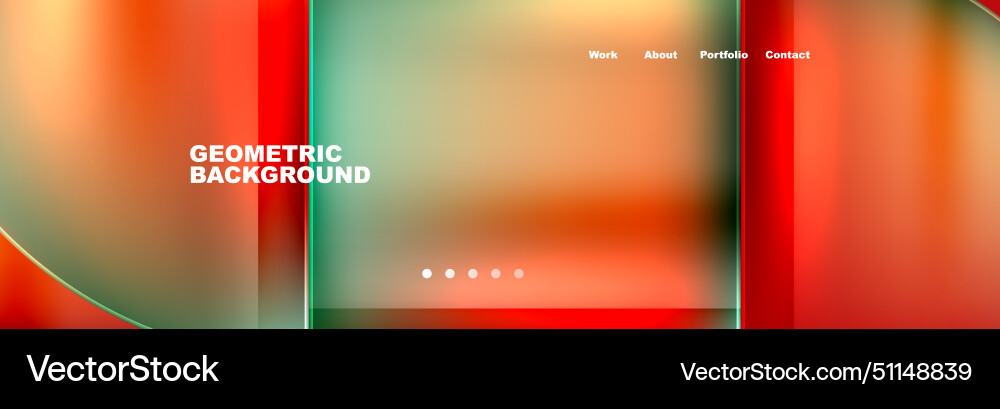 Colorful geometric background with red and green Vector Image