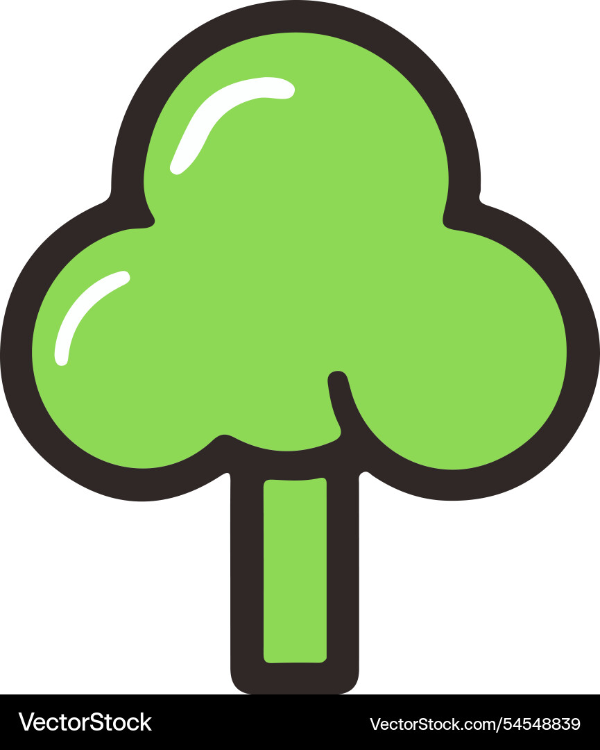 Cute tree Royalty Free Vector Image - VectorStock