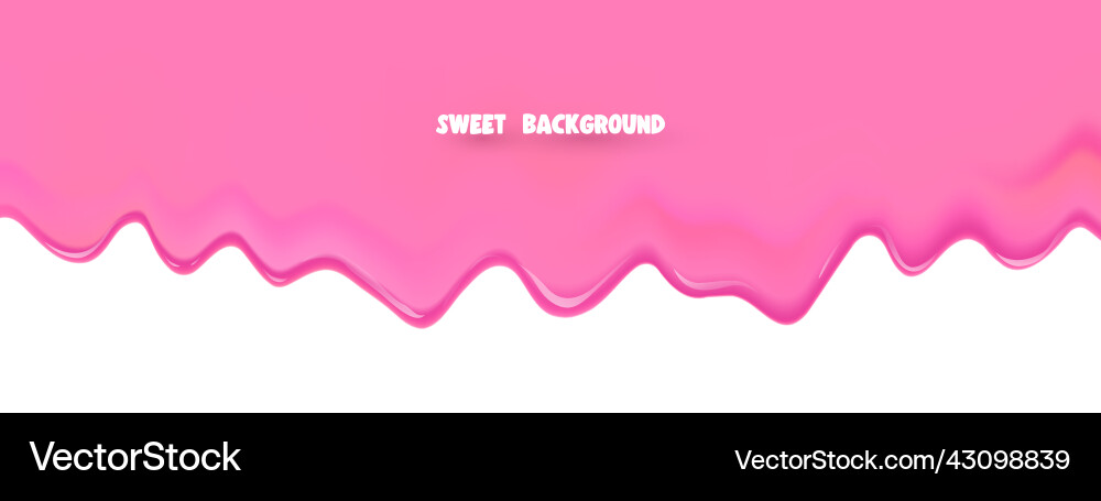 Dripping pink sweet liquid background candy Vector Image