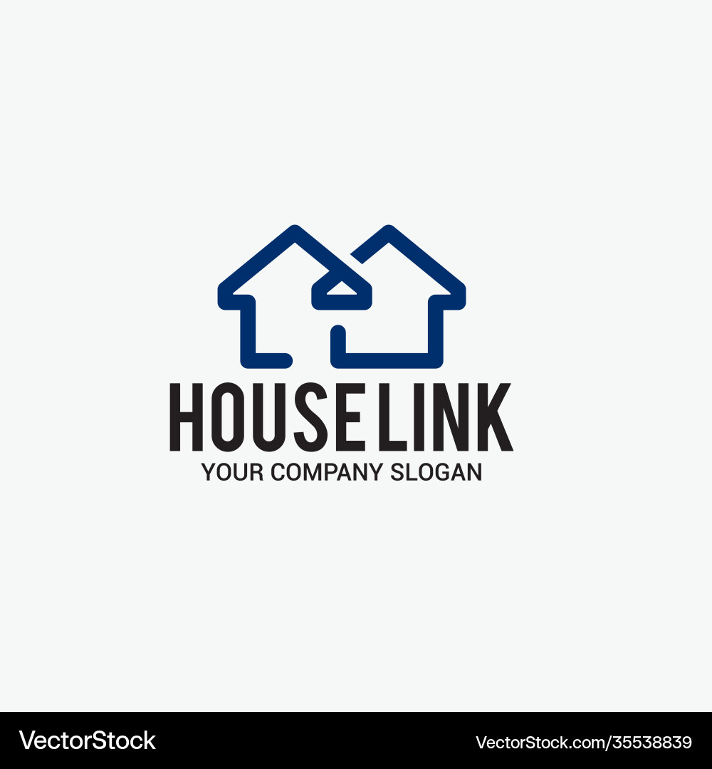 House link logo Royalty Free Vector Image - VectorStock