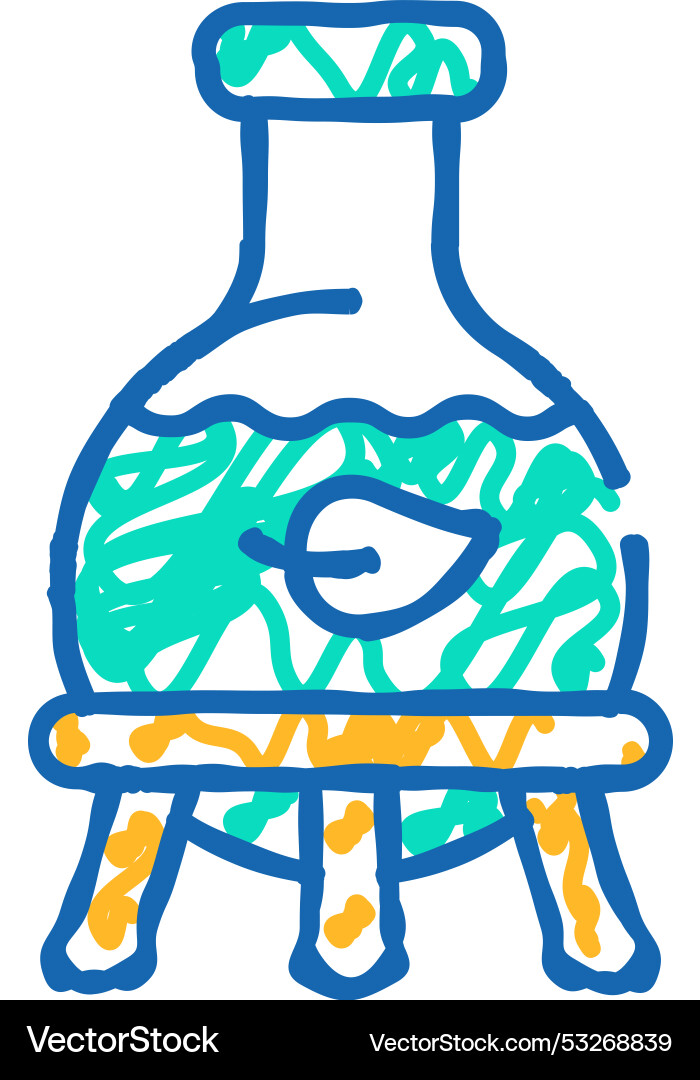 Laboratory production bio fuel icon doodle Vector Image