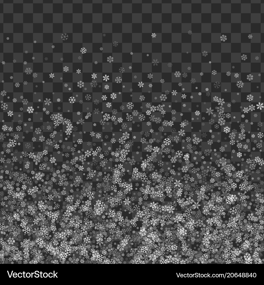 Abstract pattern of falling snowflakes Royalty Free Vector