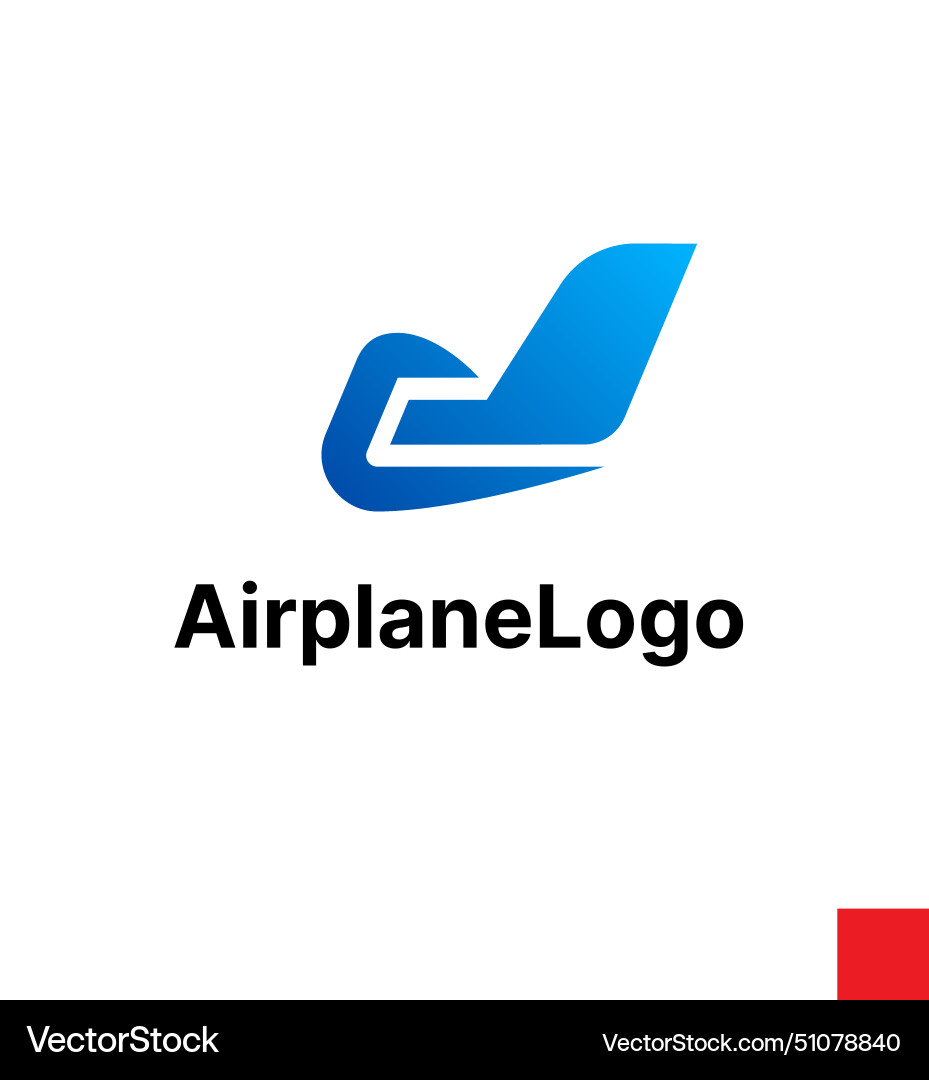 Airplane fly fast travel logo Royalty Free Vector Image