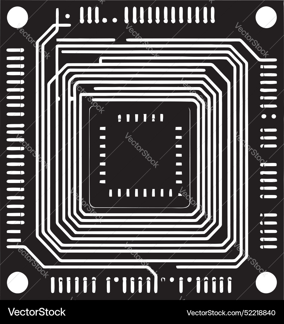 Chipfusion artistic emblematic symbol Royalty Free Vector