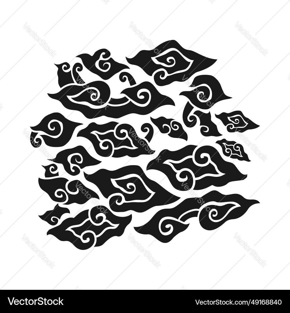 Indonesian mega mendung batik heritage element Vector Image