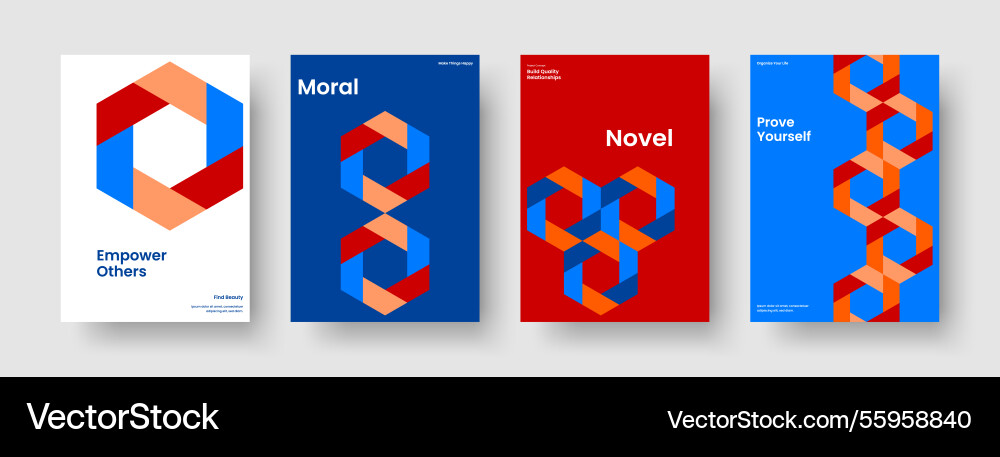 Isolated book cover template abstract report Vector Image