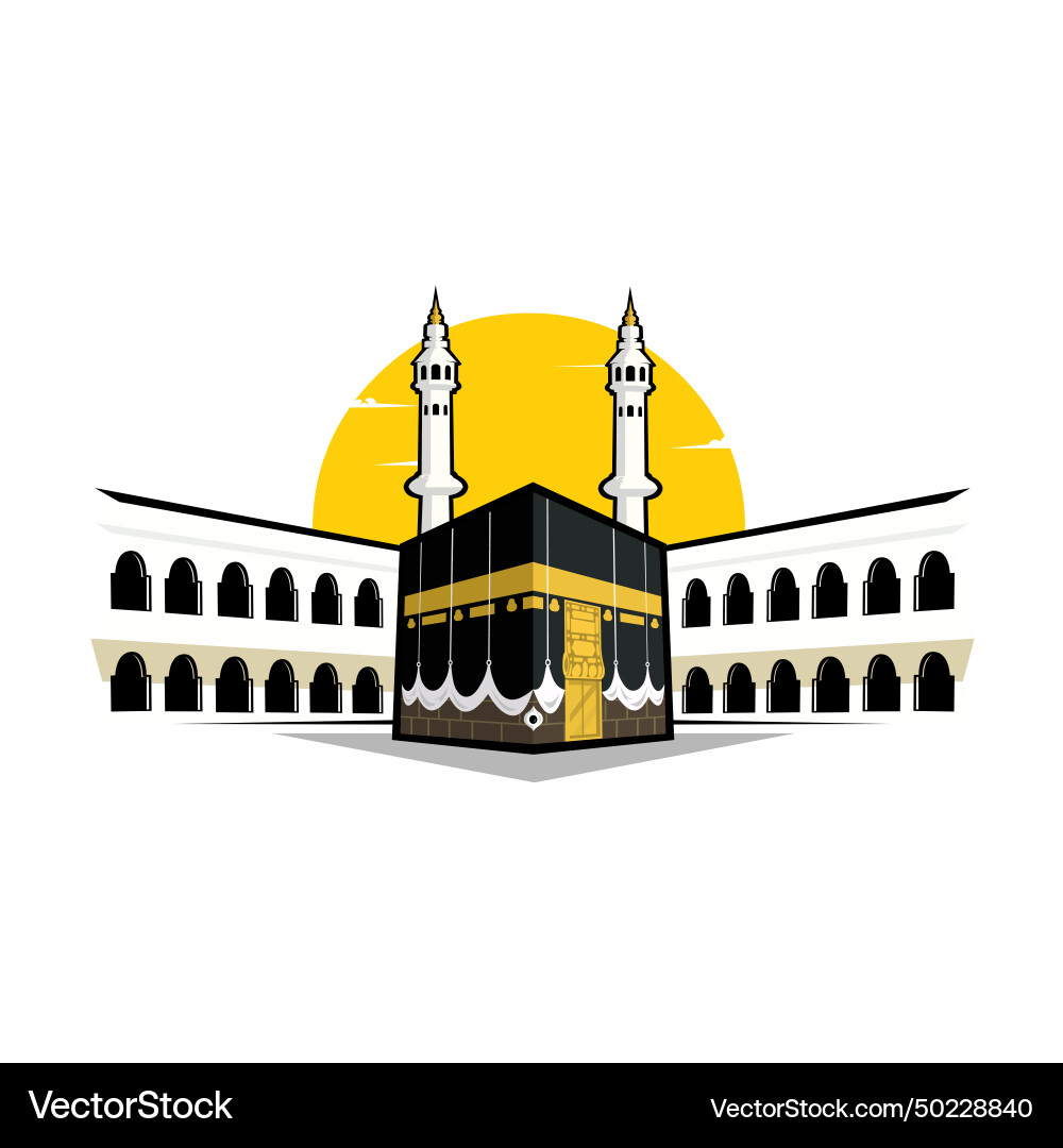 Kaaba in Mecca - Islamic Art Royalty Free Vector Image