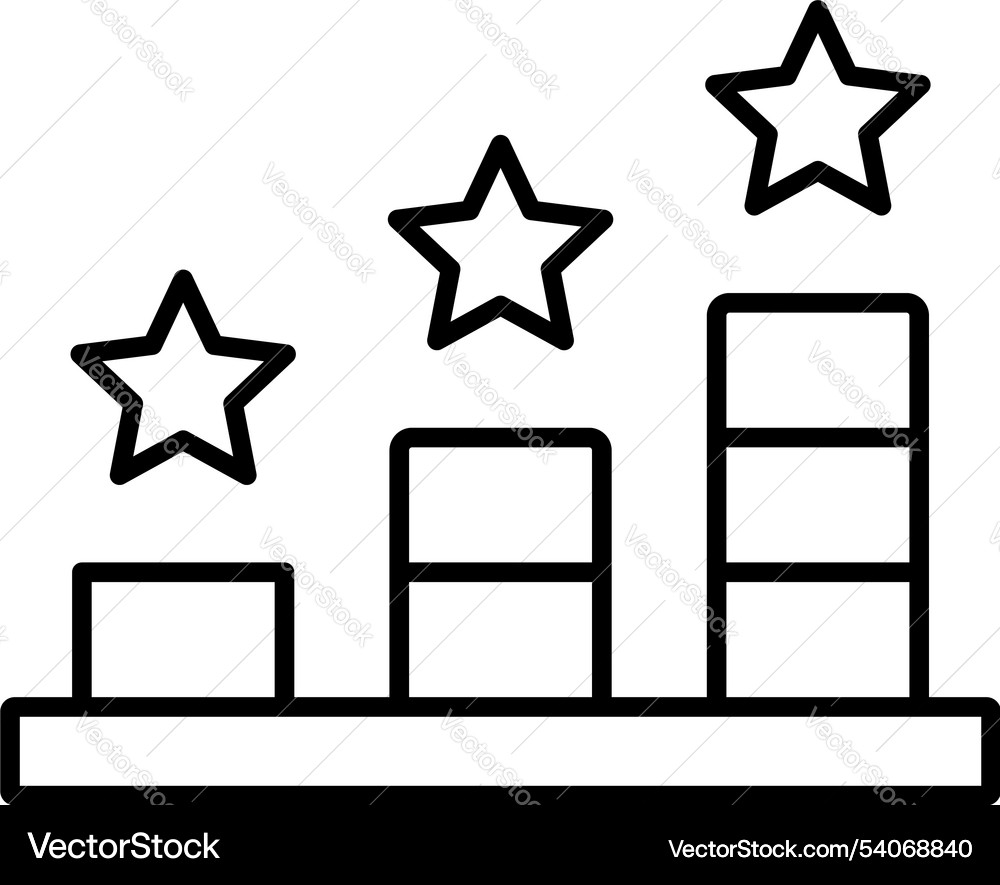 Ranking line icon design Royalty Free Vector Image