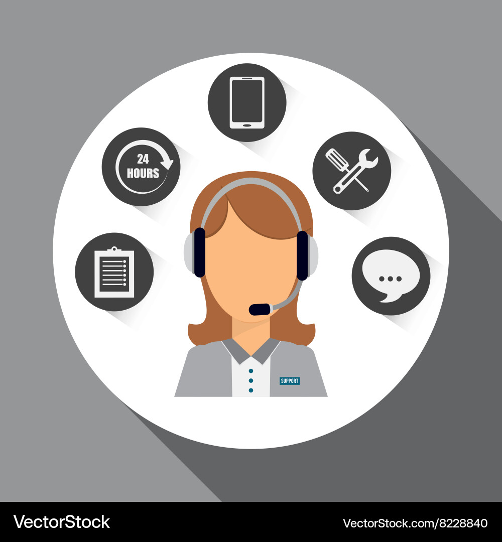 Technical service and call center icon design Vector Image