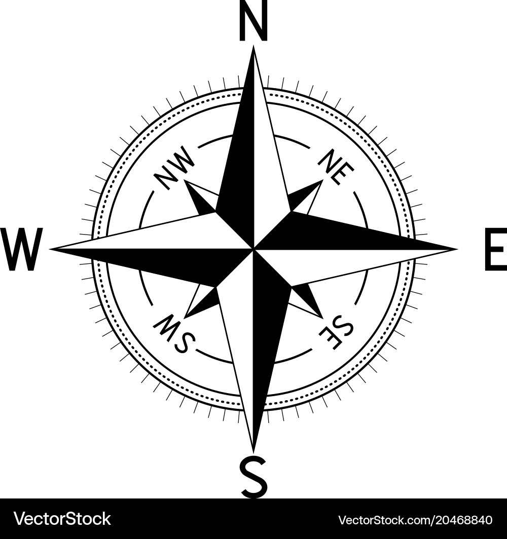 Vintage Compass Rose Royalty Free Vector Image