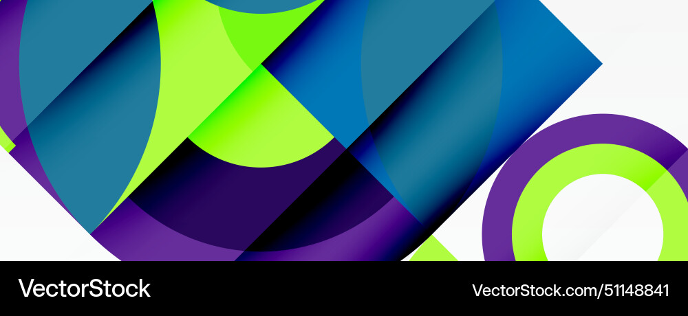 A blue purple and green geometric pattern Vector Image
