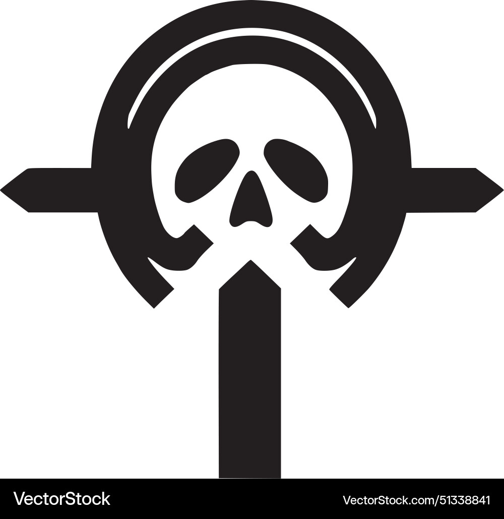 Death - black and white isolated icon Royalty Free Vector