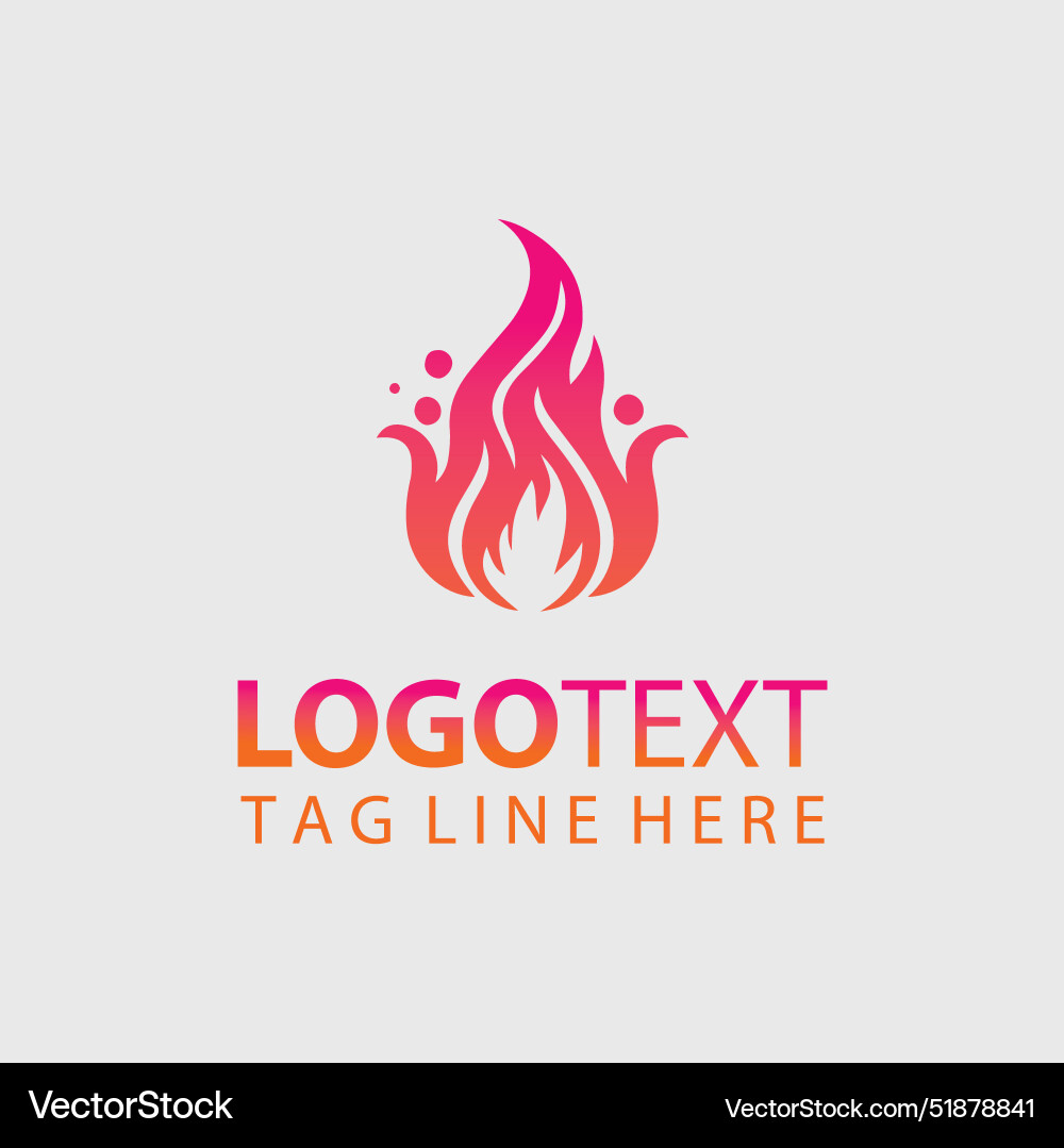 Flame piller logo Royalty Free Vector Image - VectorStock