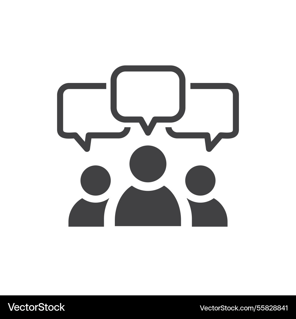 Group of people chatting icon Royalty Free Vector Image