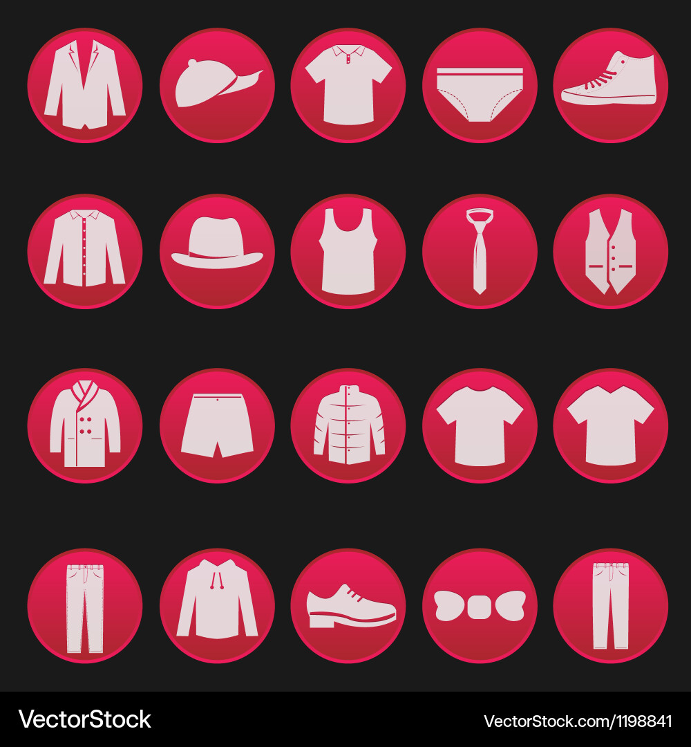Mens clothing icon 1 Royalty Free Vector Image
