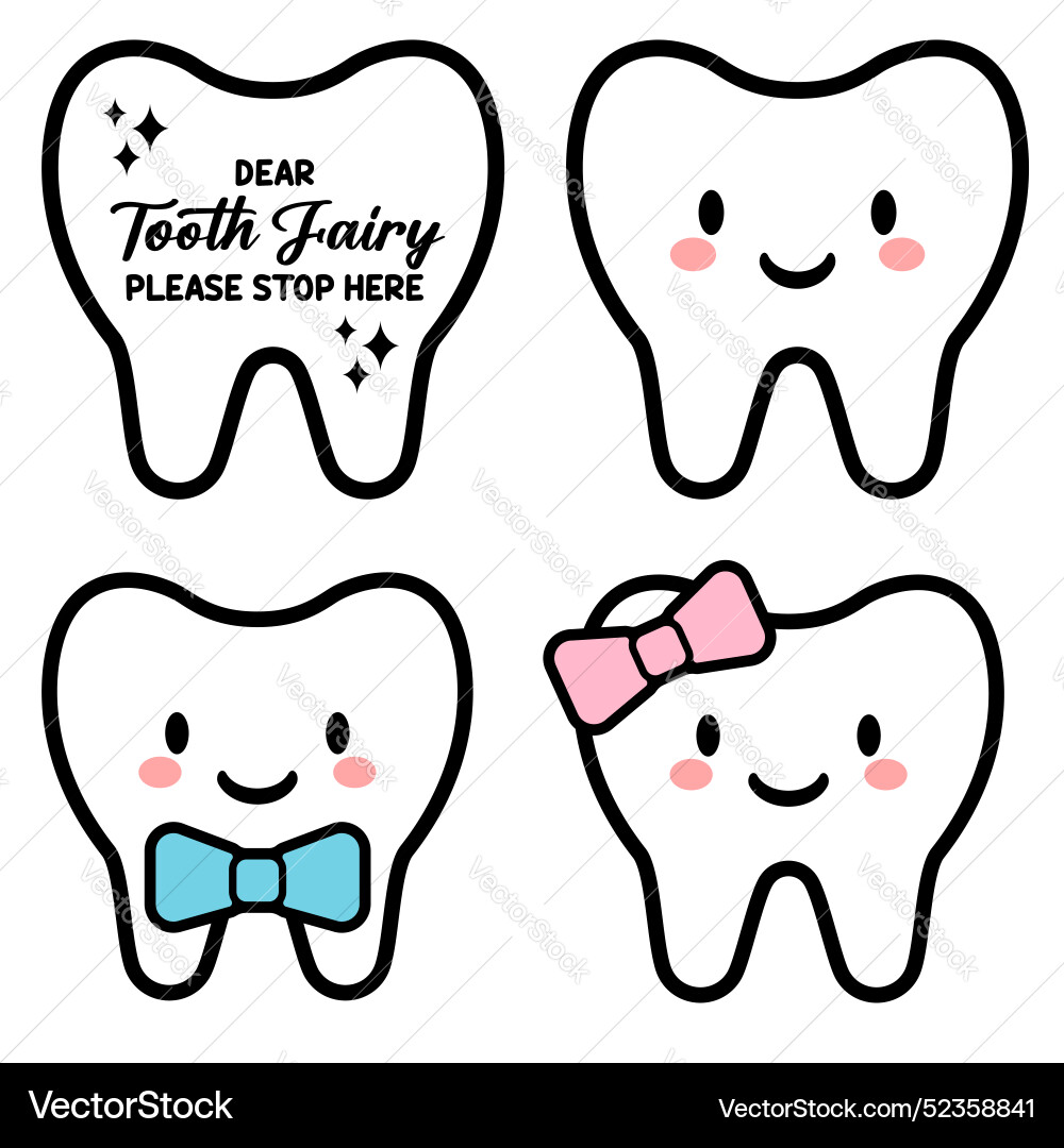 Tooth Faiiry Drawings Royalty Free Vector Image